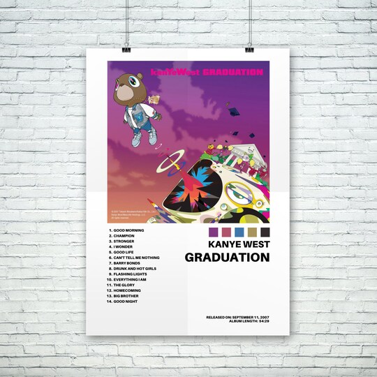 Kanye West Poster / Graduation Poster / Kanye West Graduation Tracklist ...