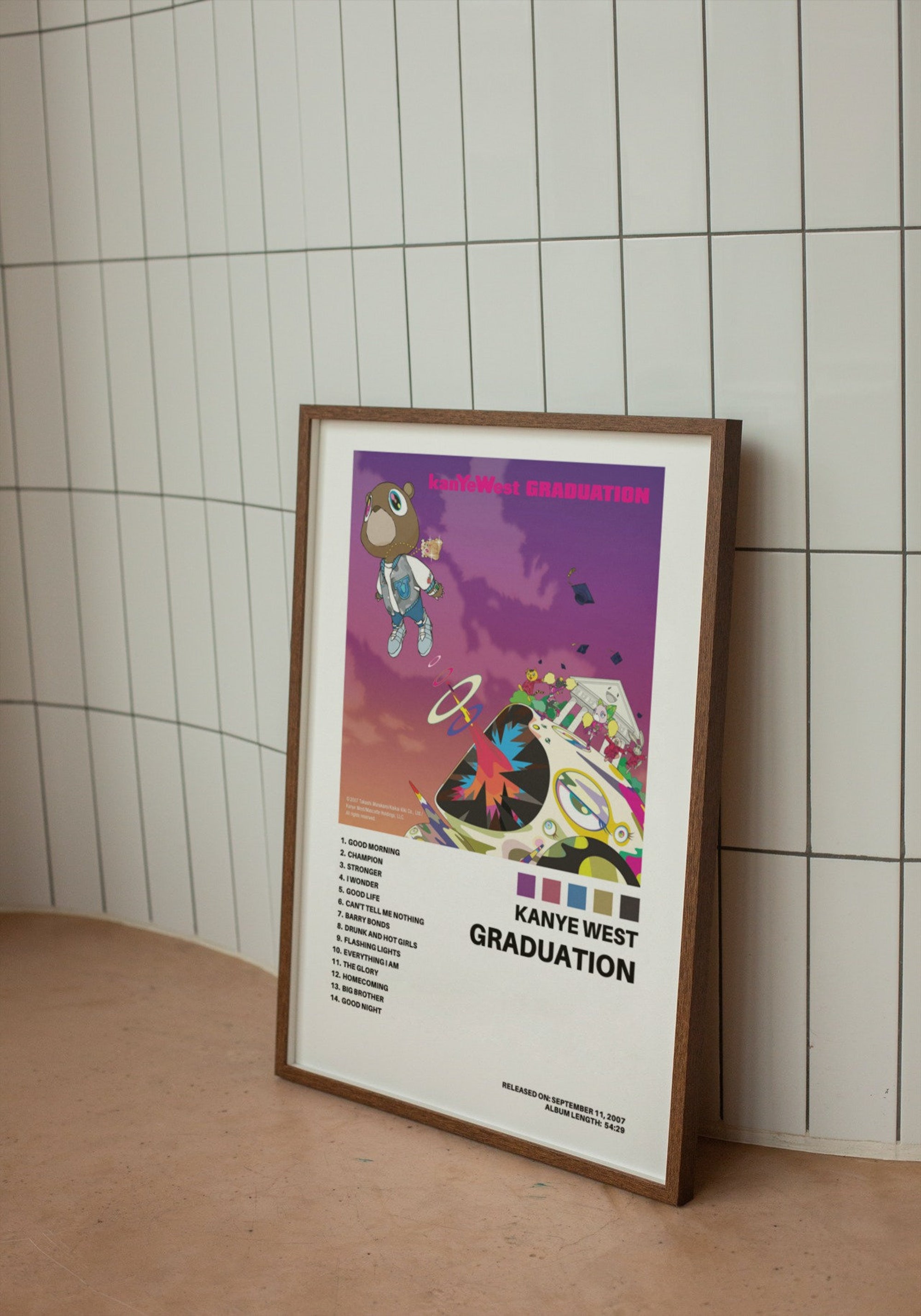 Kanye West Poster / Graduation Poster / Kanye West Graduation Tracklist