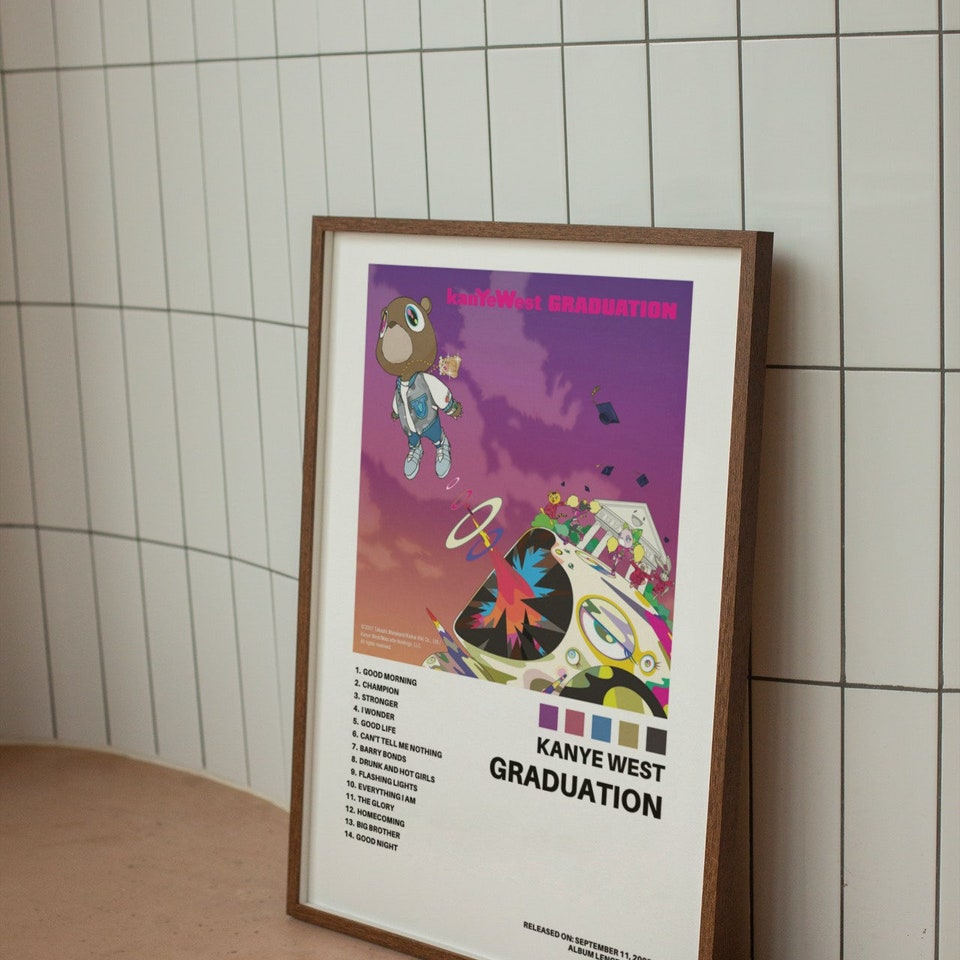 Kanye West Poster / Graduation Poster / Kanye West Graduation Tracklist ...