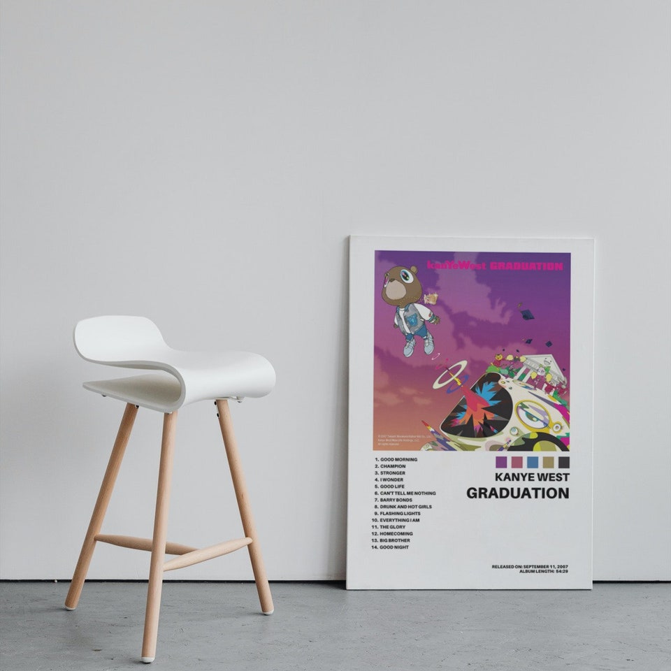 Kanye West Poster / Graduation Poster / Kanye West Graduation Tracklist ...