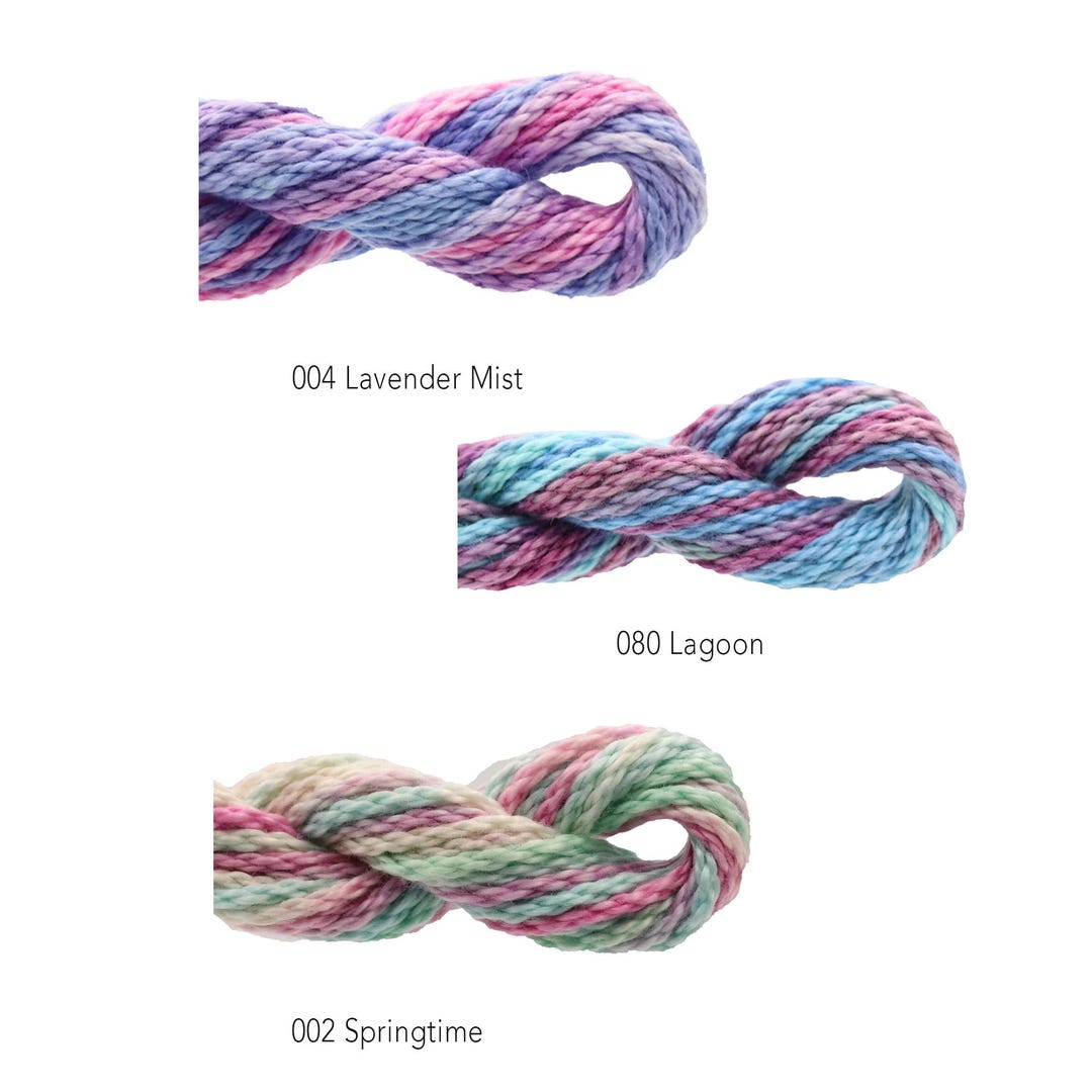 Caron Watercolours Hand Dyed 3-strand Pima Cotton, Specialty Embroidery ...