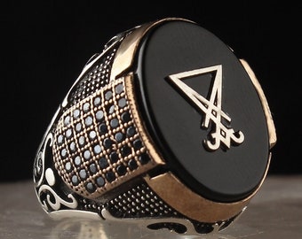 Lucifer Onyx Ring - Etsy