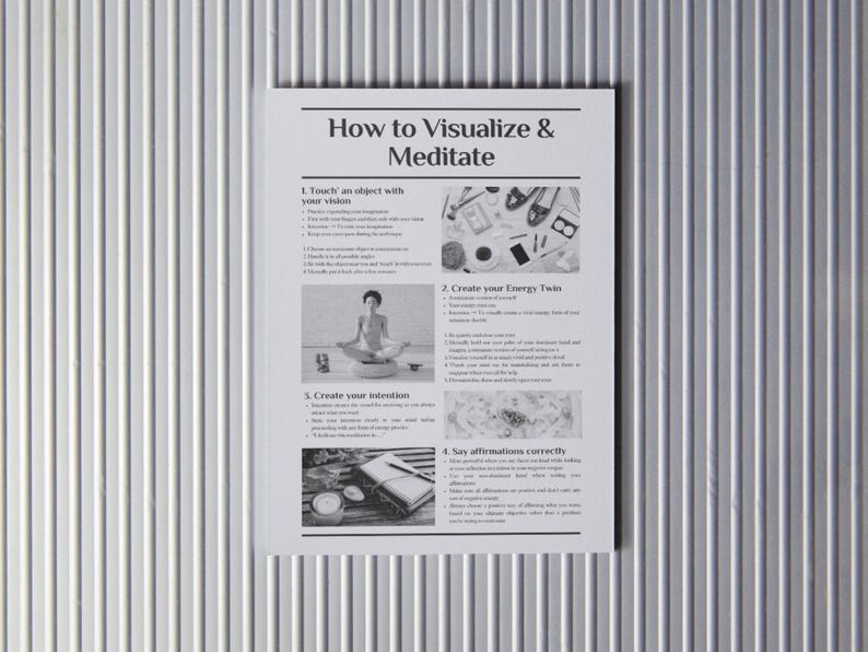 Step-by-step Meditation & Visualization Guide Vintage Newsletter Style ...