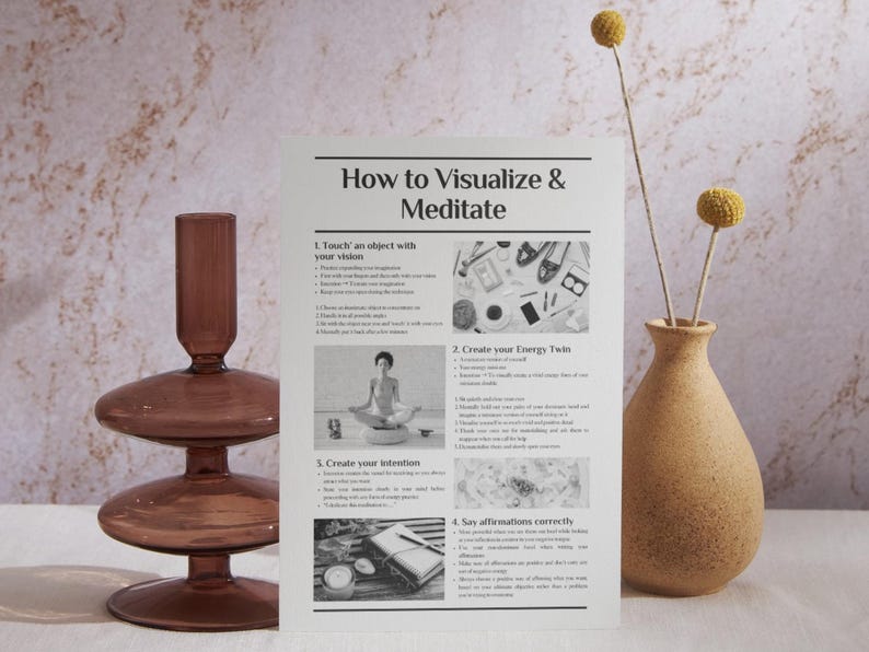 Step-by-step Meditation & Visualization Guide Vintage Newsletter Style ...