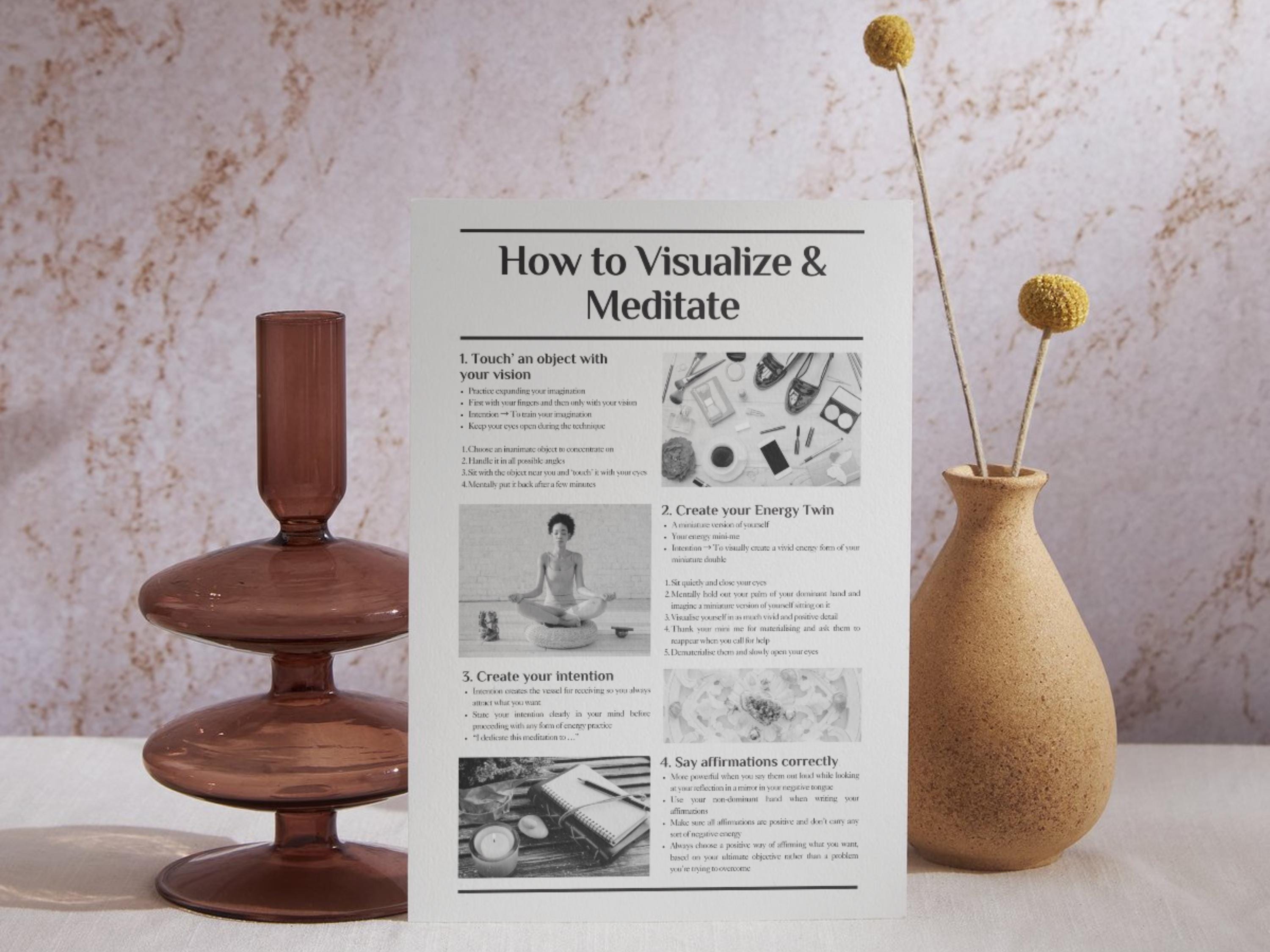 Step-by-step Meditation & Visualization Guide Vintage Newsletter Style ...