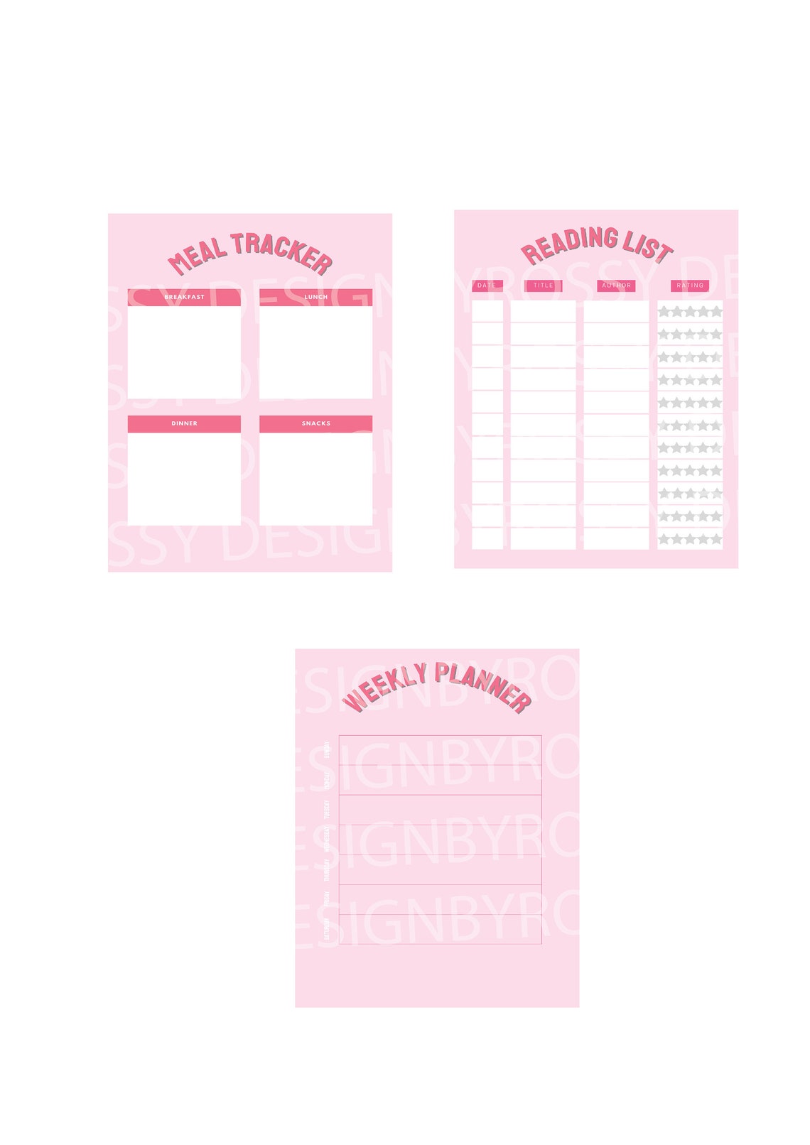 Pink Digital Calendar Planner Printable Print L Digital - Etsy