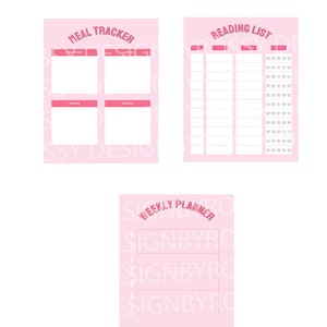 Pink Digital Calendar Planner Printable Print L Digital Planner L ...