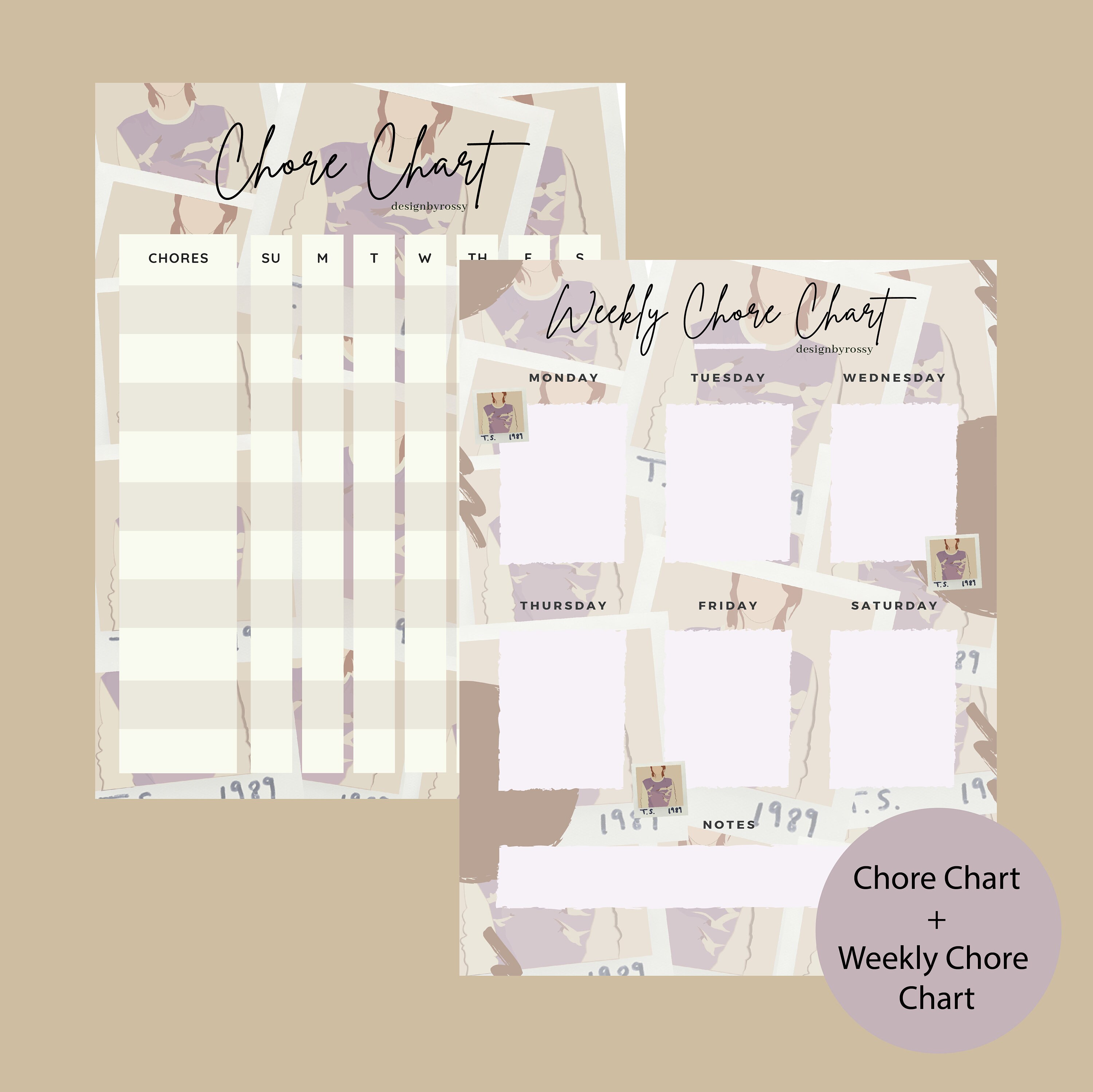 Taylor Swift 1989's Printable Planner|planner Template |chore ...
