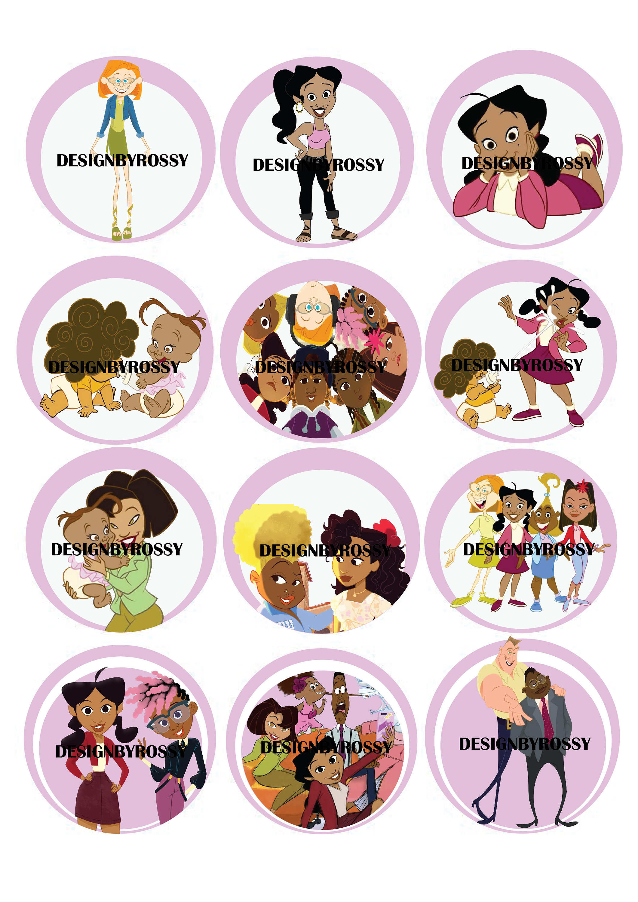 12 Proud Family Digital Download Printable Cupcake Toppers Sublimation ... 12 Proud Family Digital Download Printable Cupcake Toppers Sublimation ...