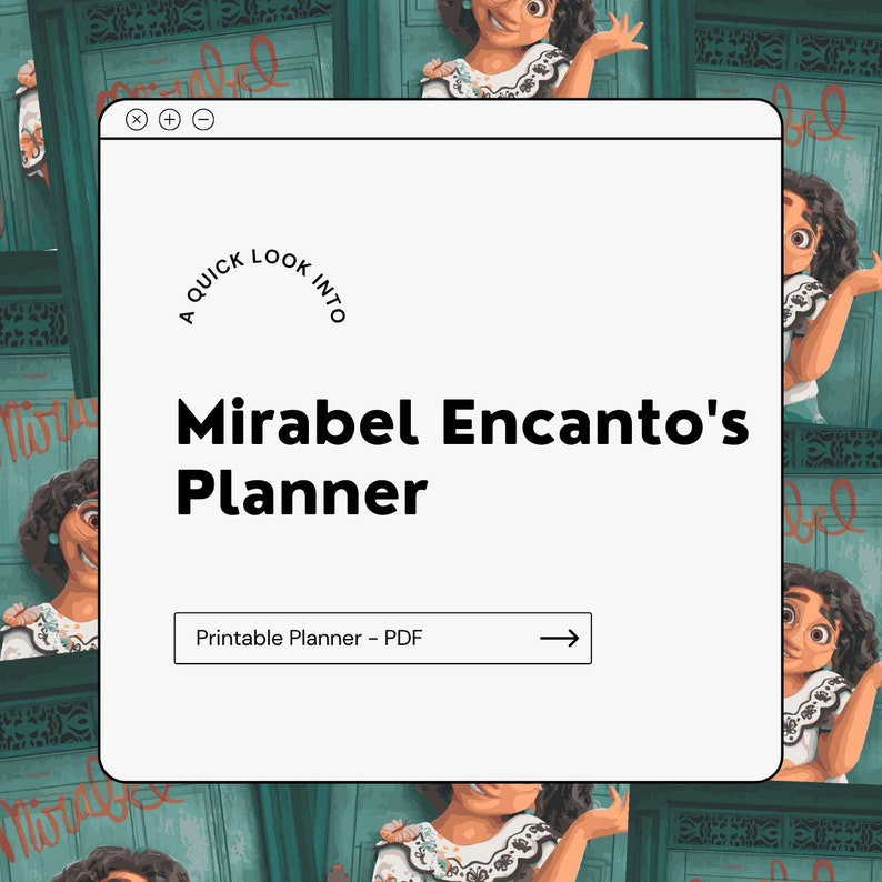 Mirabel Encanto's Printable Planner|planner Template |chore ...