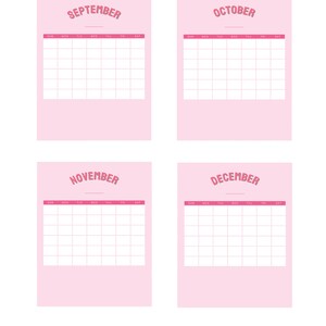 Pink Digital Calendar Planner Printable Print L Digital Planner L ...