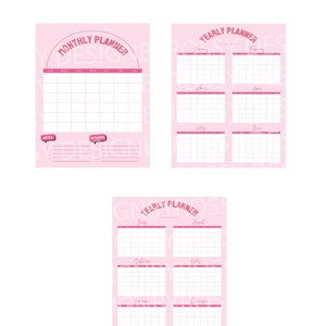 Pink Digital Calendar Planner Printable Print L Digital Planner L ...