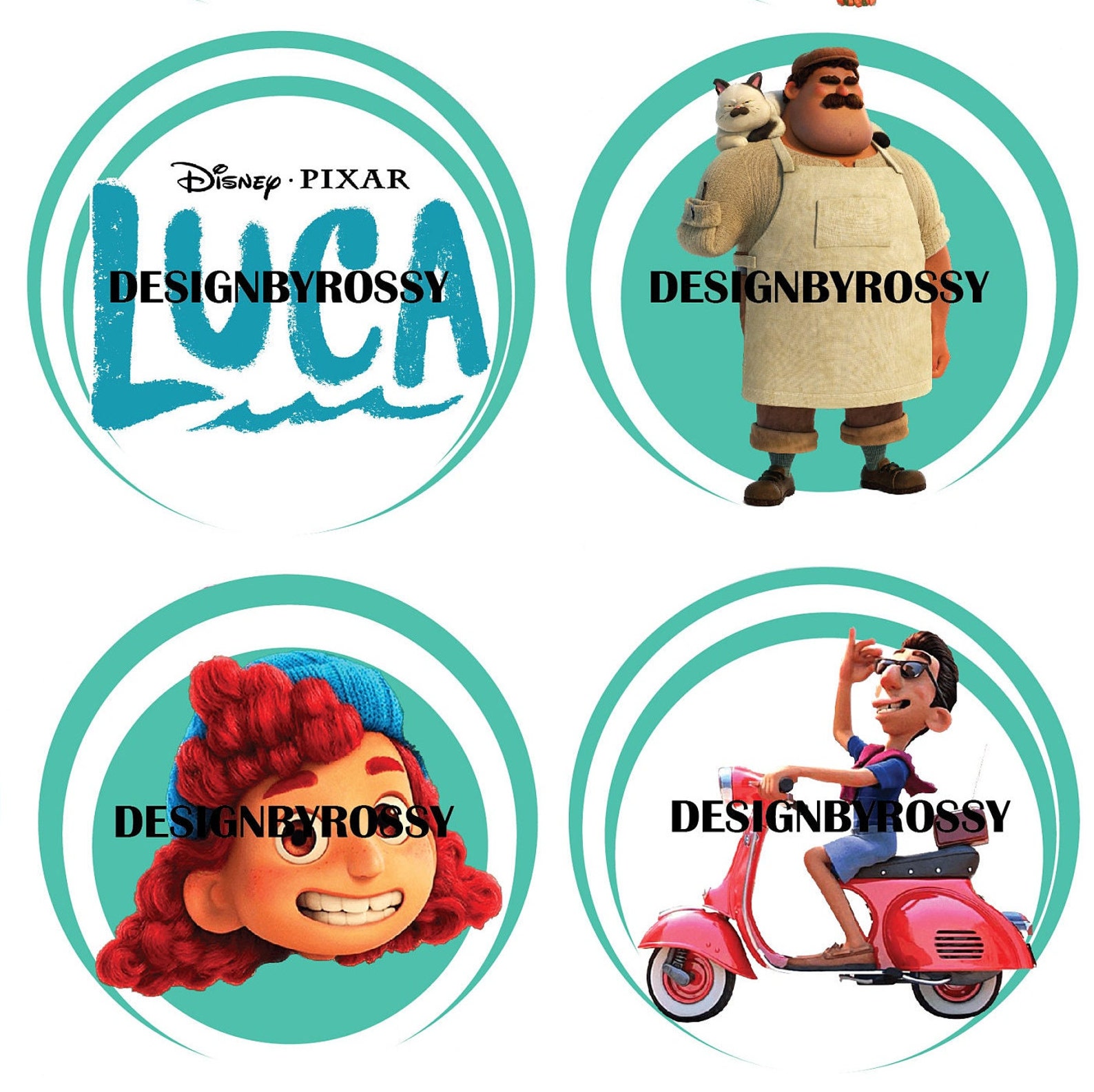 24 Luca Printable Digital Download | Printable Cupcake Toppers | Luca ...