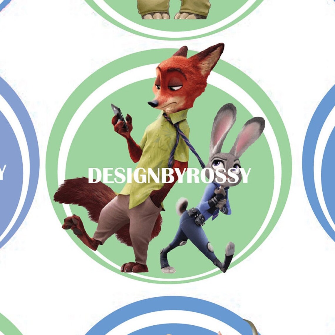 12 Zootopia Printable Digital Download | Printable Cupcake Toppers ...