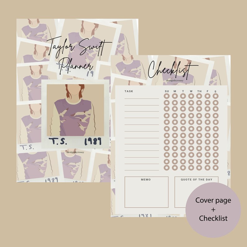 Taylor Swift 1989's Printable Planner|planner Template |chore ...