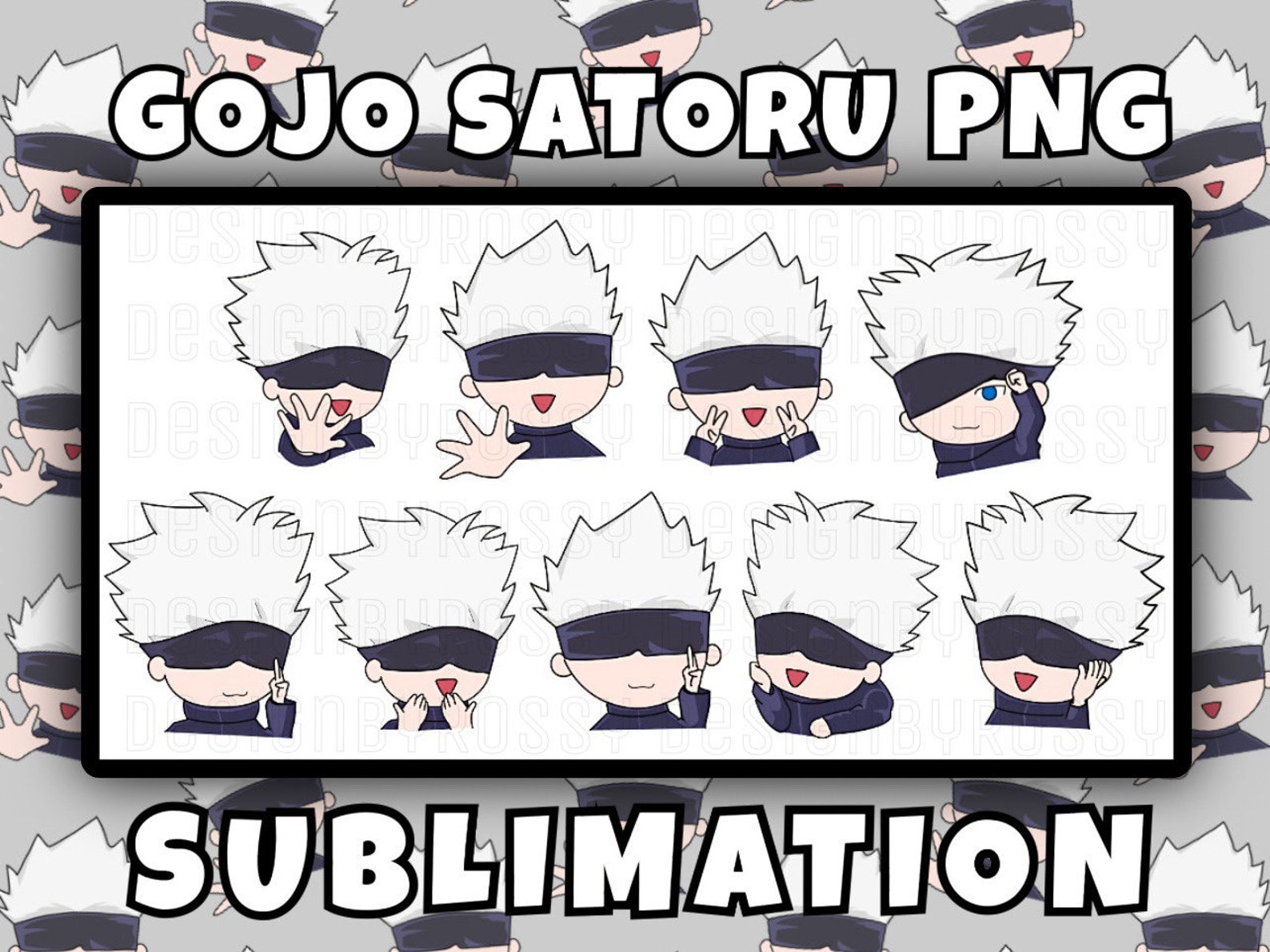 Gojo Satoru Sublimation| Jujutsu Kaisen PNG |jujutsu Kaisen Sublimate ...