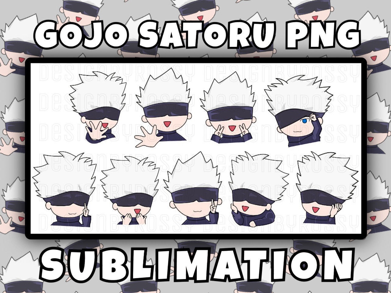 Gojo Satoru Sublimation Jujutsu Kaisen PNG jujutsu Kaisen Sublimate ...