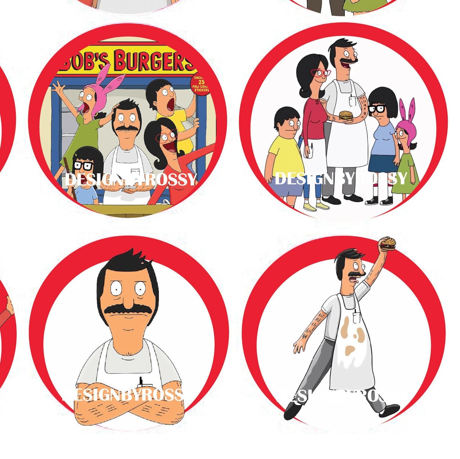 12 Bobs Burgers Printable Digital Download| Printable Cupcake Toppers ...