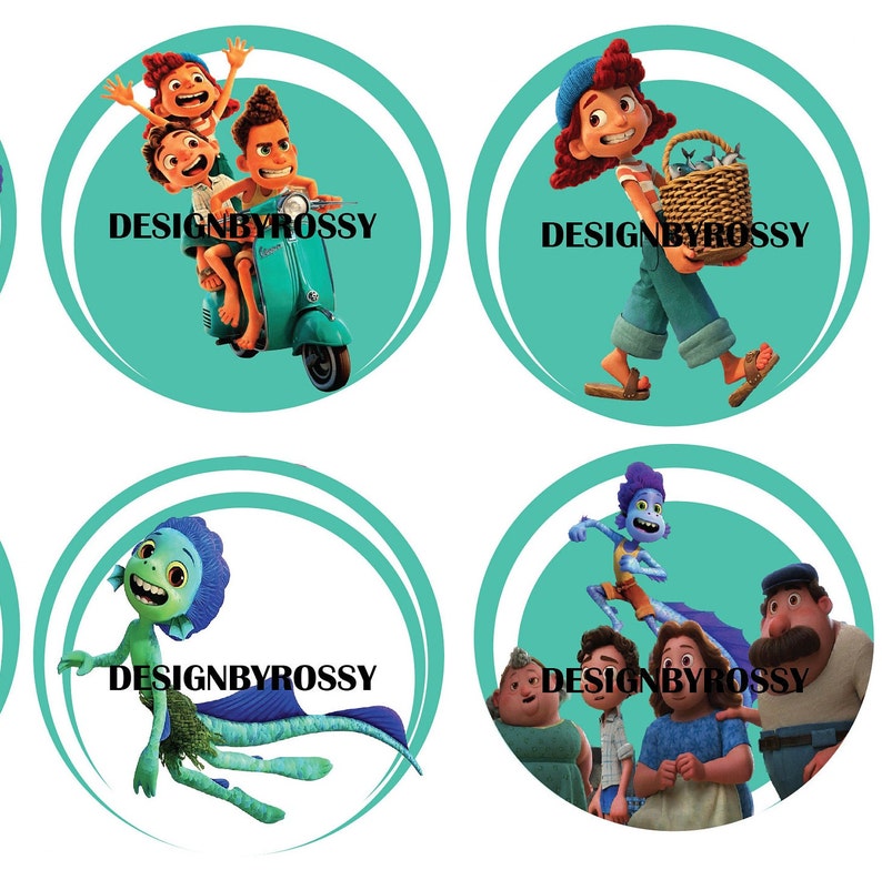 24 Luca Printable Digital Download | Printable Cupcake Toppers | Luca ...