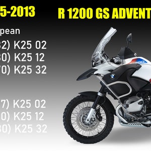 Service Workshop Repair Manual BMW R1200GS Adventure K25 (2005-2013 ...