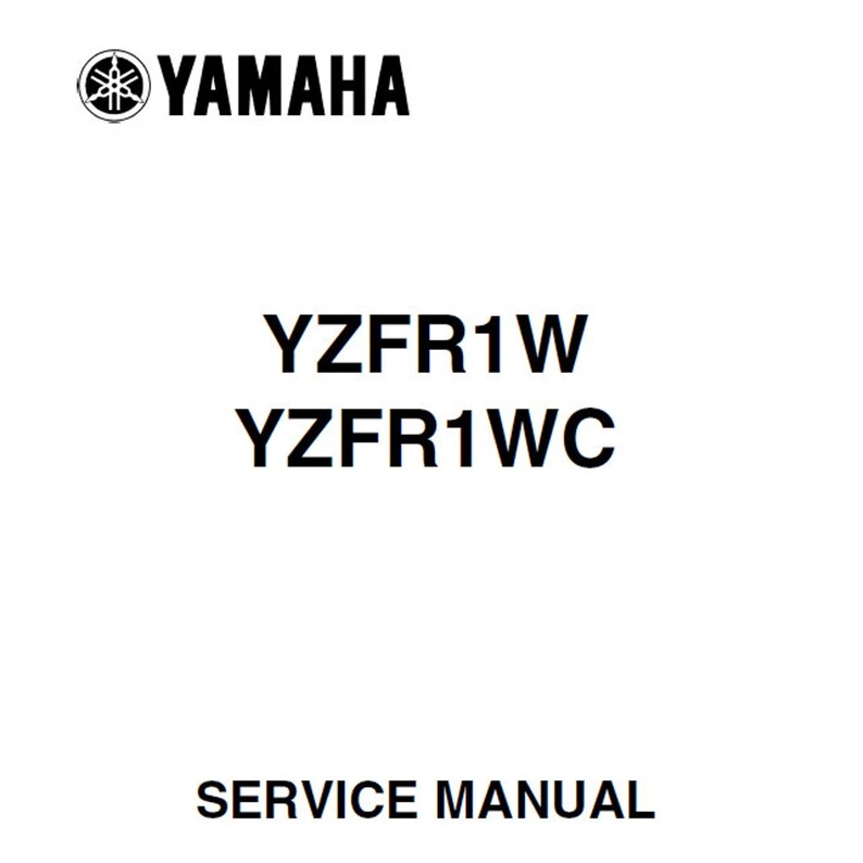 Yamaha YZF-R1 Workshop Manual 2007-2008 - Etsy