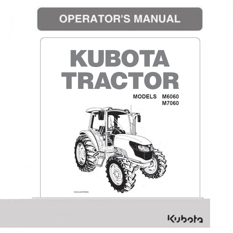 Kubota M6060 M7060 Operator Manual - Etsy