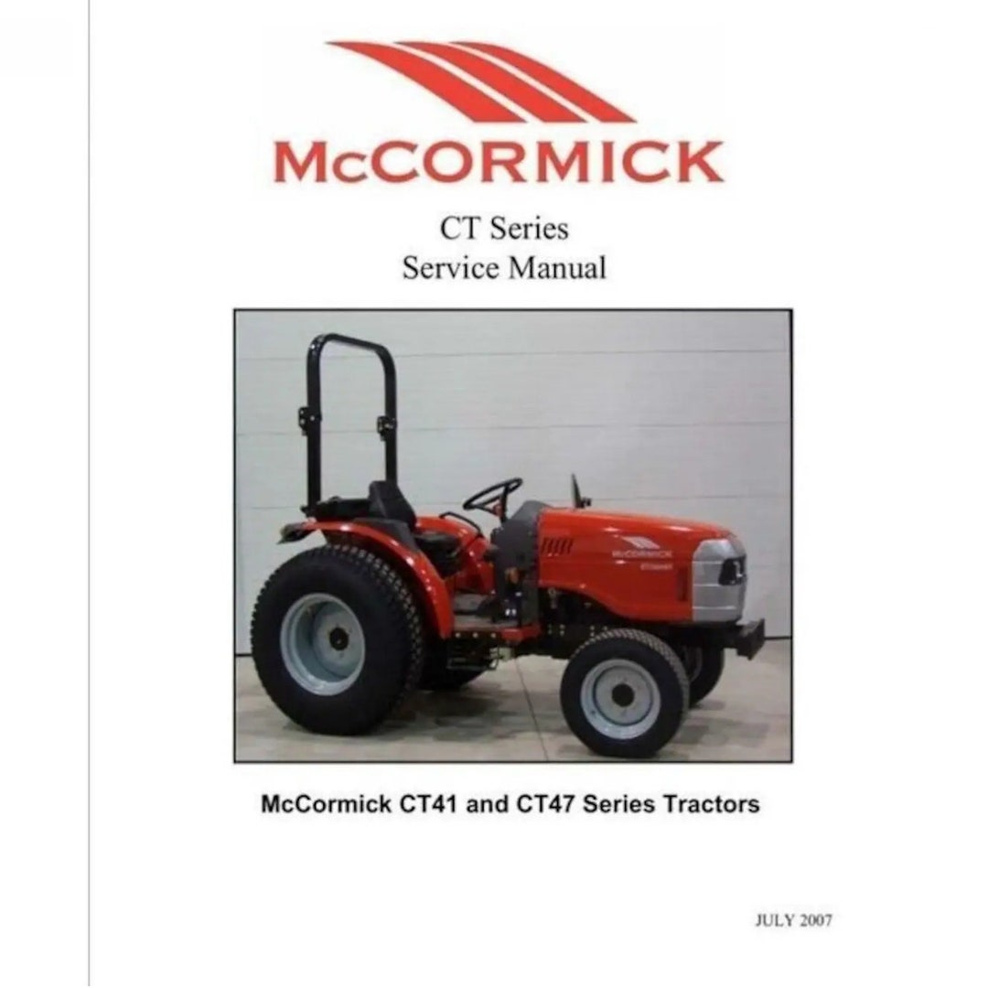 Mccormick CT47 CT41 Workshop Manual and Parts Manual - Etsy