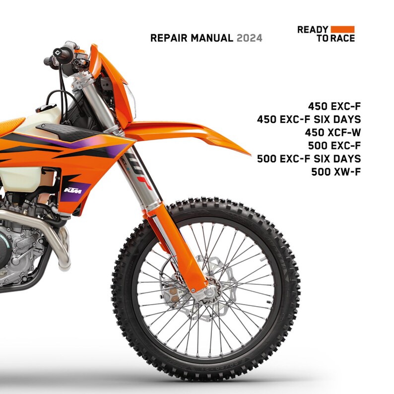 2024 KTM 500 EXC-F | 500 EXC-F Six Days Service Workshop Repair Manual ...