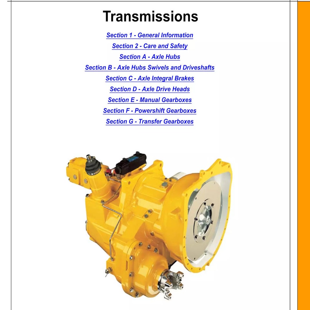 Workshop Manual for JCB Transmissions - Etsy