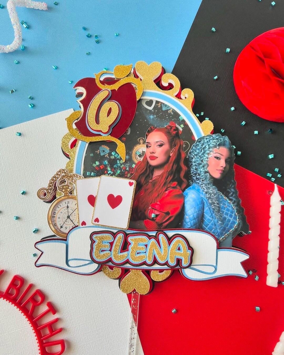 Descendants Cake Topper - Rise of Red Cake - Descendants Party ...