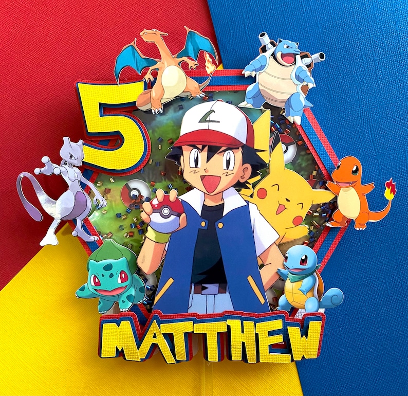 Pokemon Cake Topper Pokemon Inspired 3D Pokemon Cake - Etsy