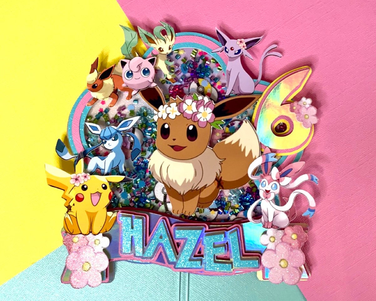 Pokemon Shaker Cake Topper Eevee Cake Topper Pikachu and - Etsy Australia