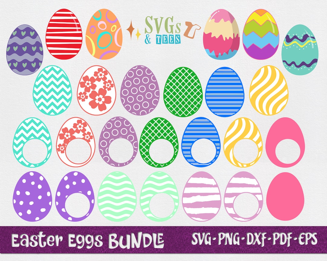 Ostern SVG Bundle Osterei PNG, Cut Files für Cricut, Silhouette ...