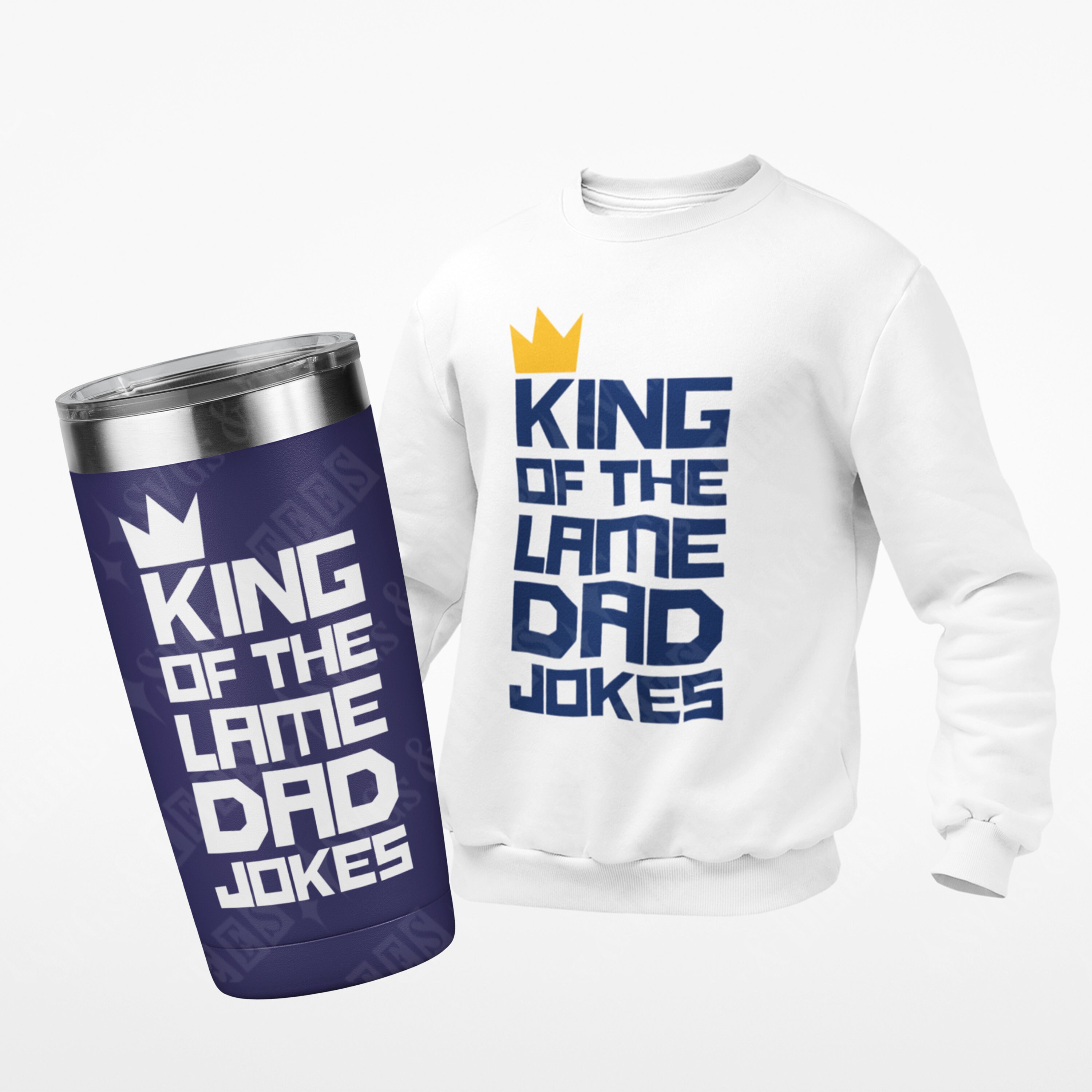 King of Lame Dad Jokes SVG File, PNG for Sublimation, Gifts for Dad, T ...