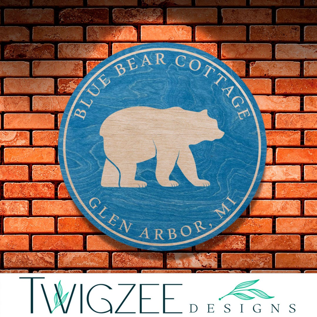 Lake House Sign | Bear Wood Sign | Family Cabin | Custom Wood Sign ...