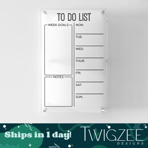 Custom Acrylic Wall To-do List Clear Dry-erase Planner, Personalized ...