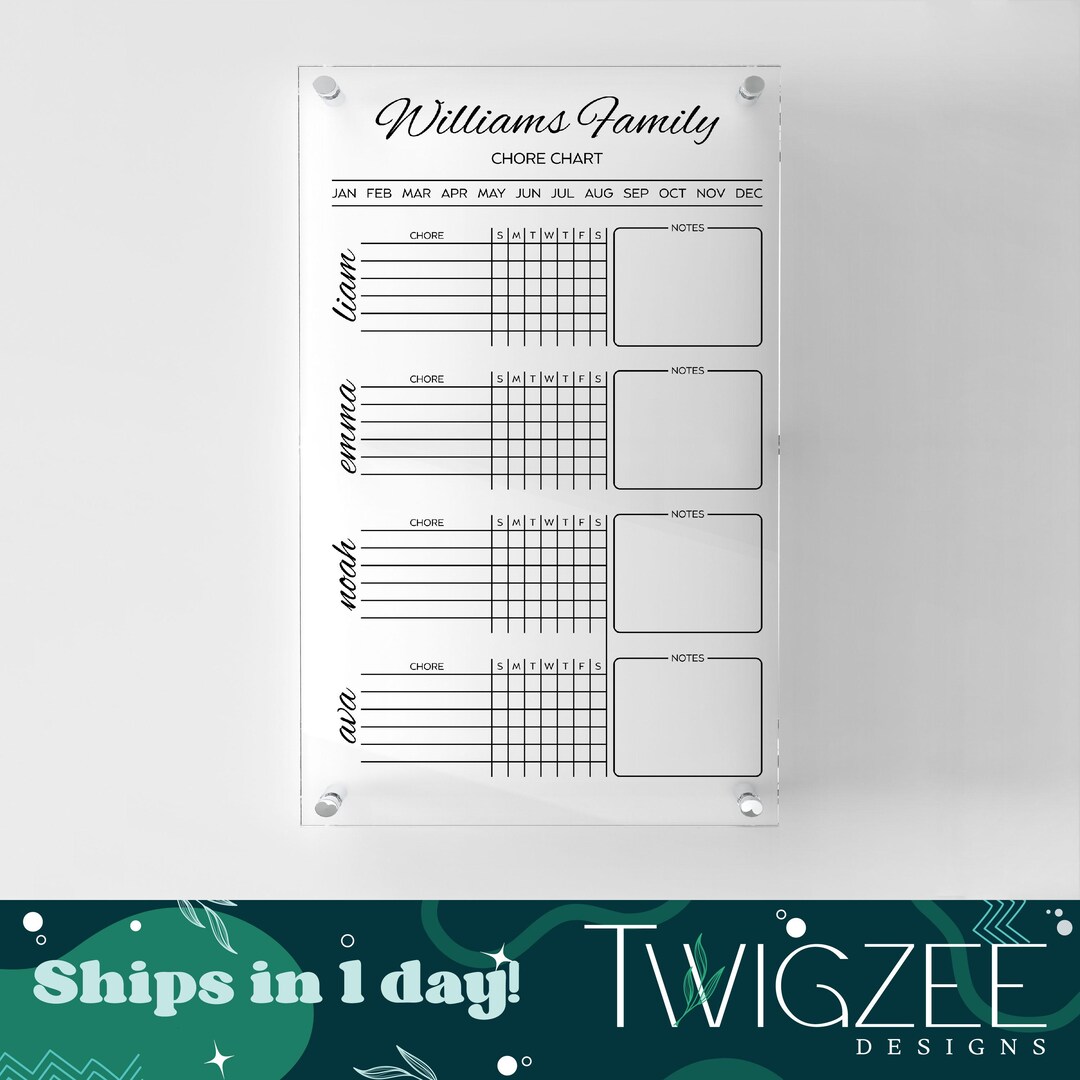Custom Acrylic Wall To-do List , Clear Dry Erase Chore Chart ...