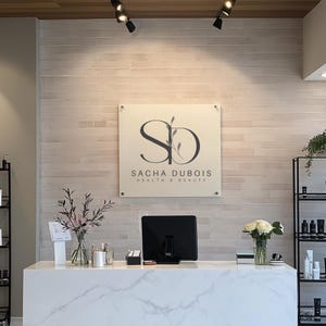 Custom Acrylic Business Logo Sign - Modern Floating Office Wall Sign ...