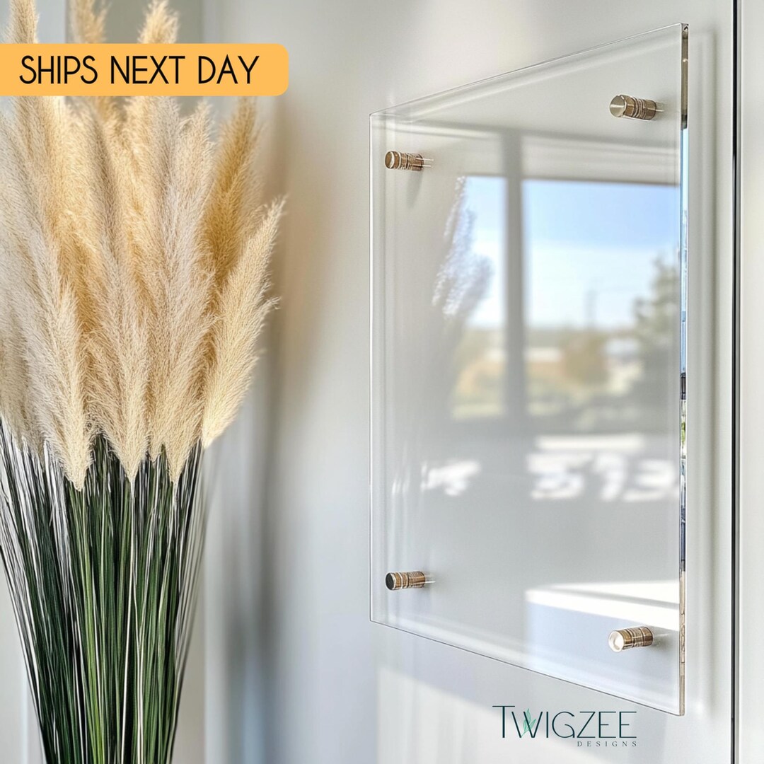 Custom Acrylic Floating Wall Board – Clear Acrylic Sign for Home ...