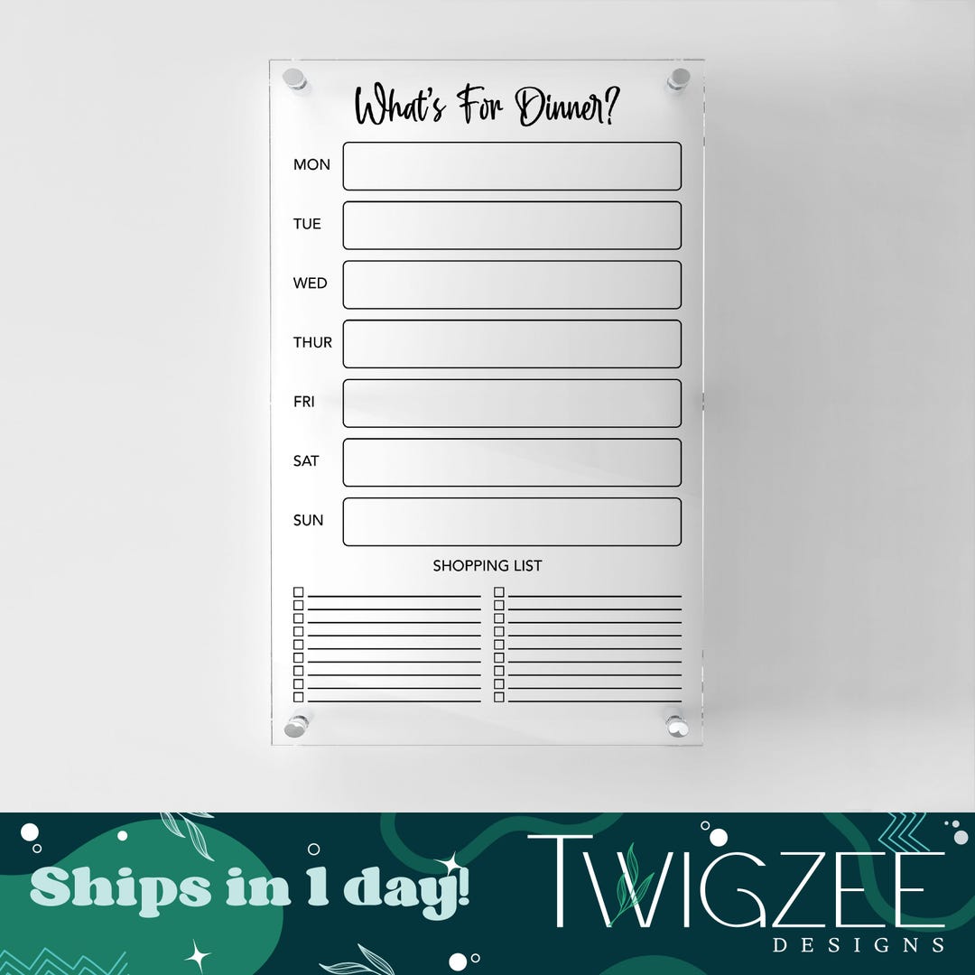 Custom Acrylic To-do List Board: Clear Dry Erase Organizer - Etsy