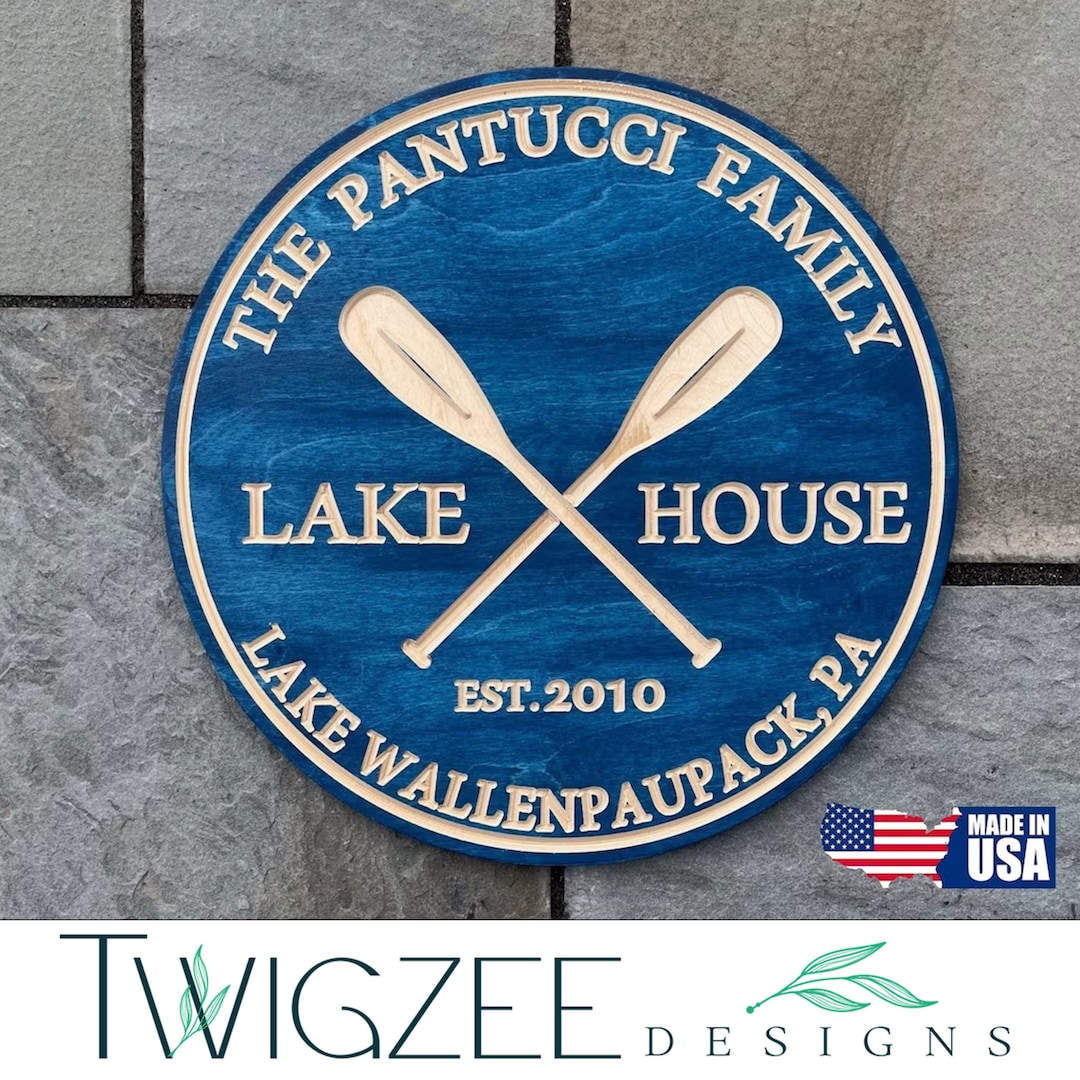 Lake House Sign | Lake Gifts | Family Lake House | Custom Wood Sign ...