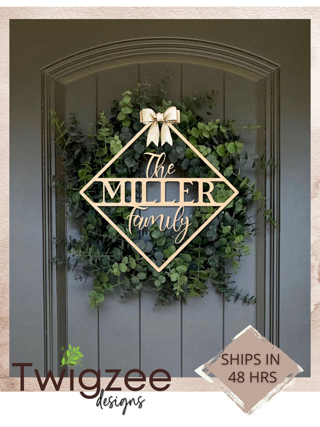 Front Door Sign | Front Door Decor | Holiday Door Hanger | Winter Sign ...