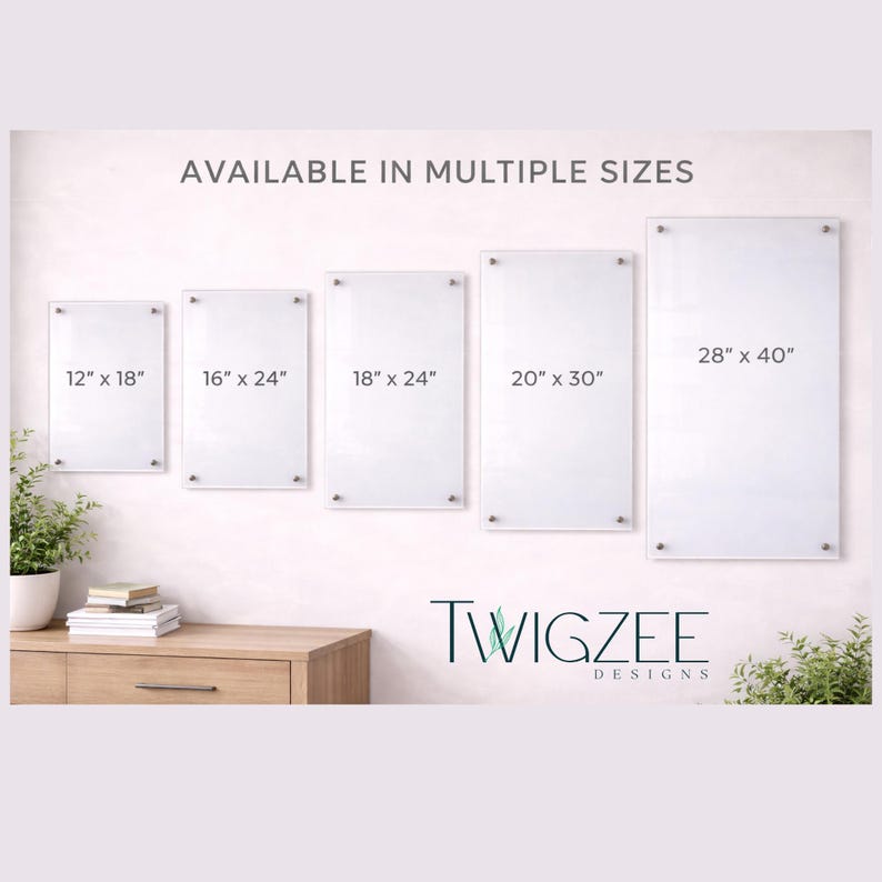 Acrylic Wall Board: Floating Clear Sign - Home and Office Use - Etsy