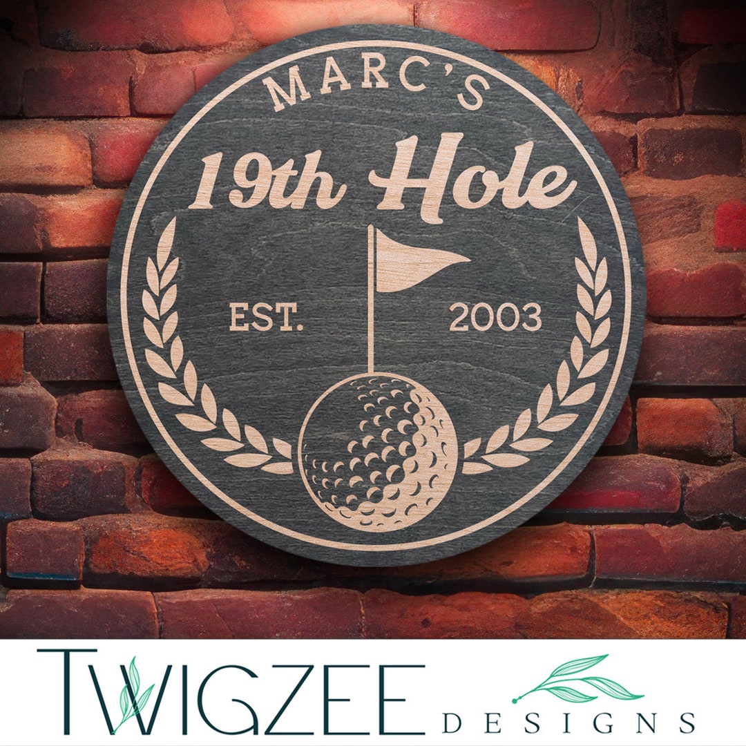 Personalized Sign I Golf Wood Sign I Bar Signs I 19th Hole I Custom ...
