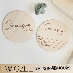 Birth Announcement Sign | Personalized Baby Name Sign | Newborn Photo ...