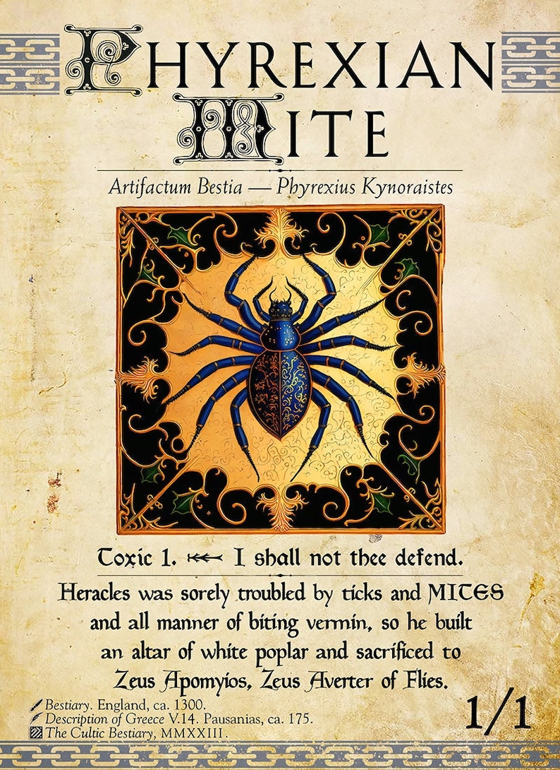 MTG Bestiary: Phyrexian Mite Token - Etsy