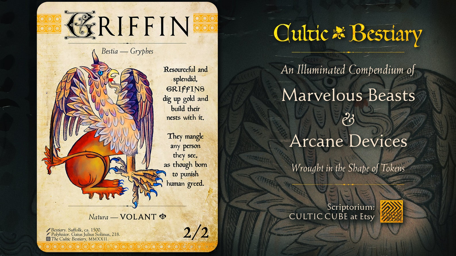 MTG Bestiary: Griffin Token - Etsy