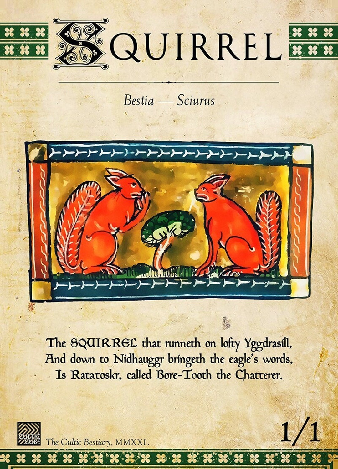 MTG Bestiary: Squirrel Token (two Squirrels Variant) - Etsy
