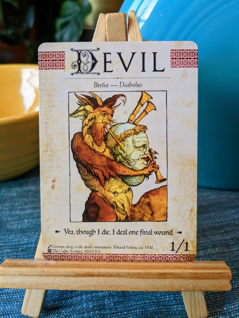 MTG Bestiary: Devil Token - Etsy