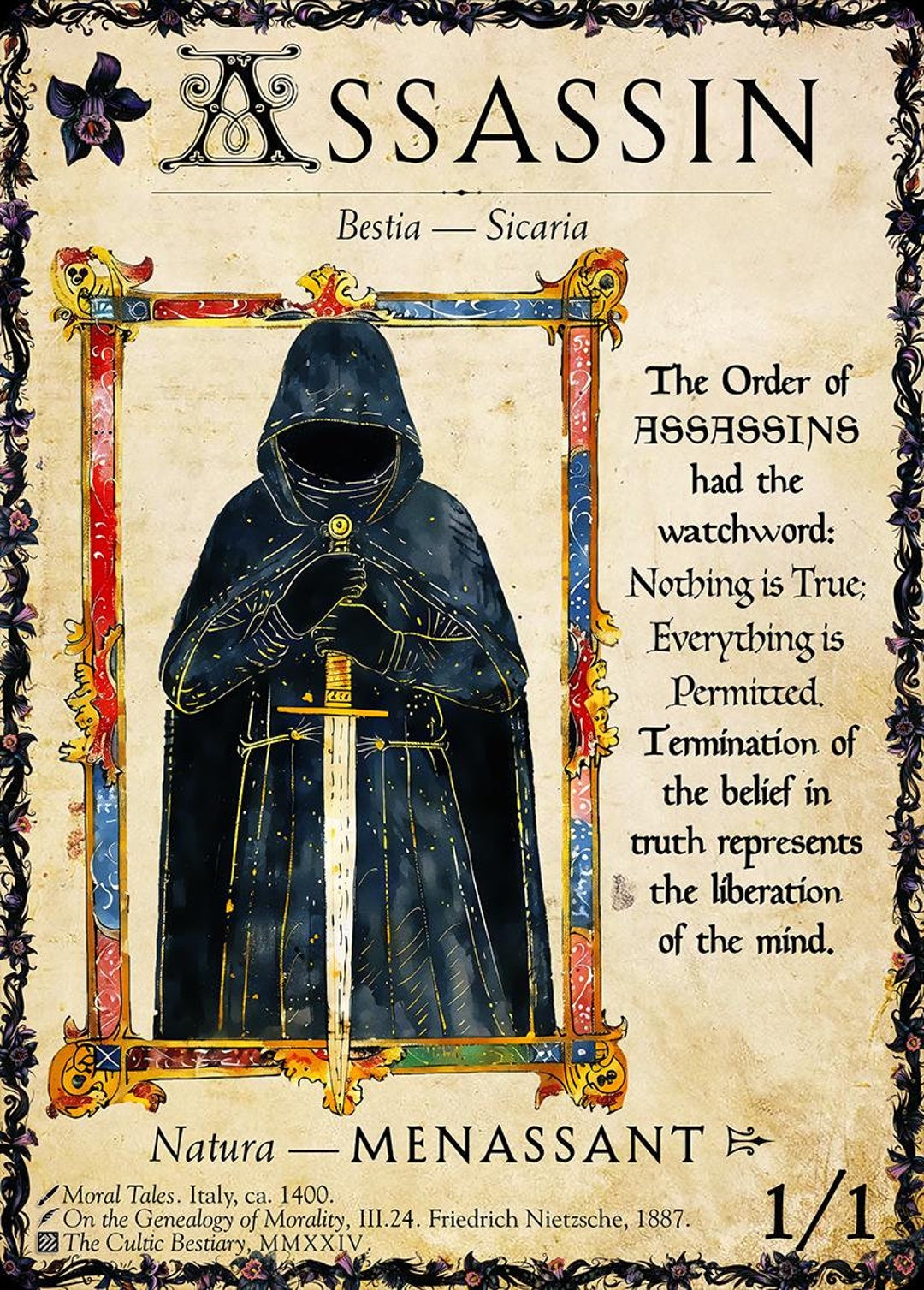 MTG Bestiary: Assassin Menace Token - Etsy